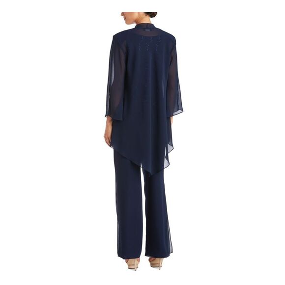 R&M Richards | Sweaters | Rm Richards Womens Navy Slit Sleeves Shoulder ...